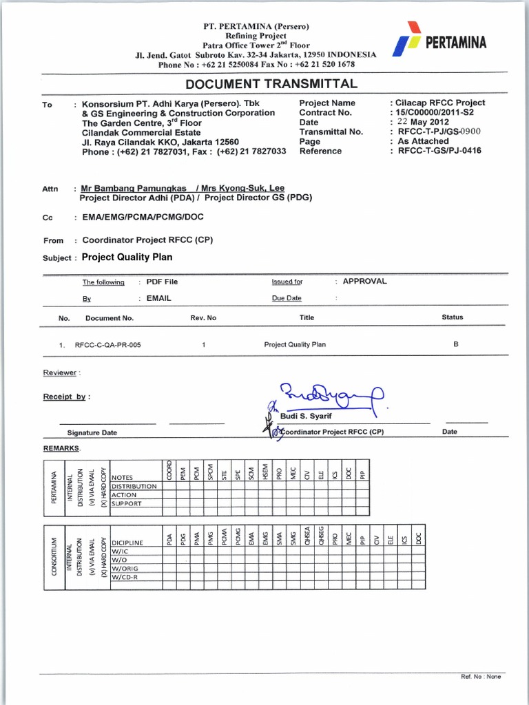 RFCC-T-PJ-GS-0900 Project Quality Plan (B) | PDF