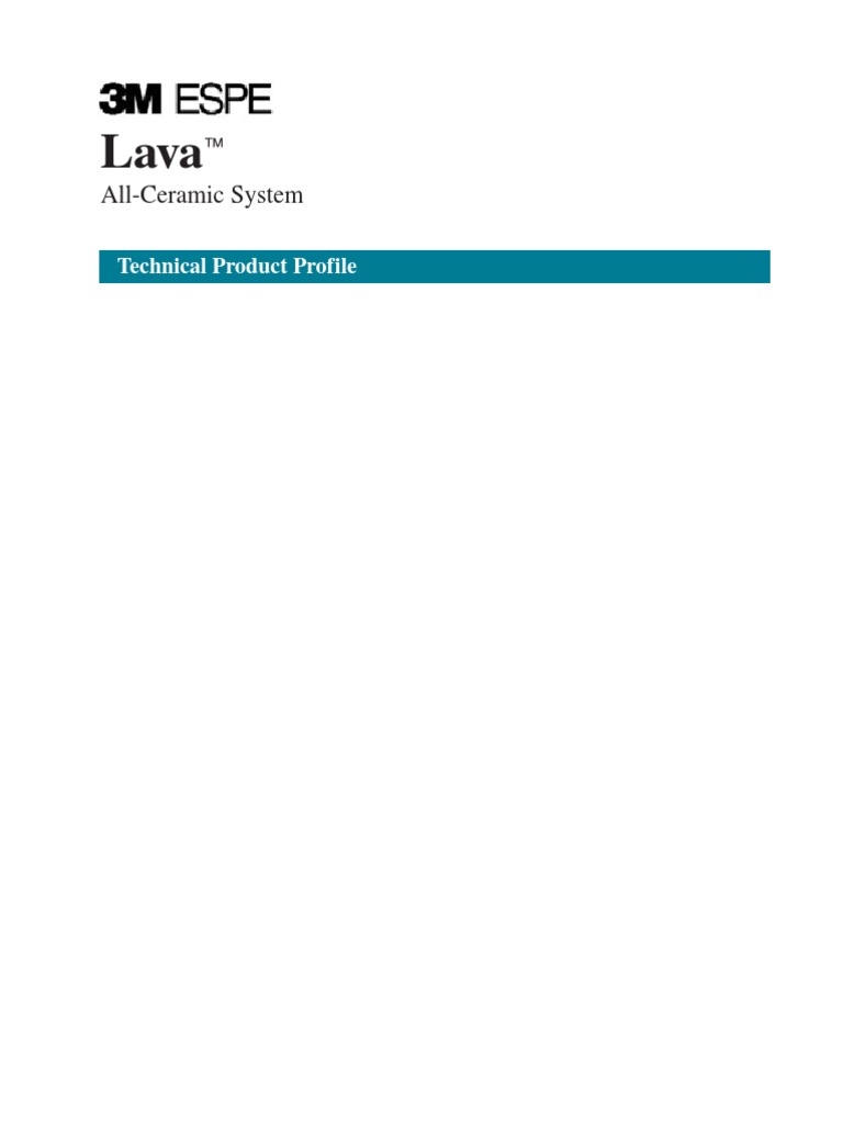 3M - LAVA Technical Documentation | PDF | Zirconium Dioxide | Ceramics
