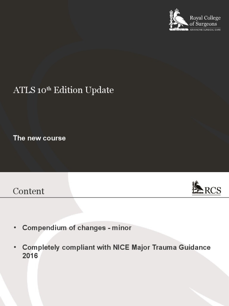 ATLS Overview | PDF | Major Trauma | Medical Specialties