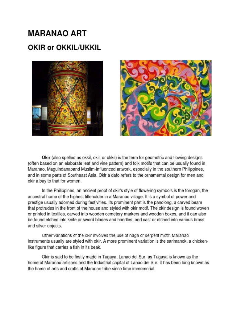 Maranao Art | PDF | Decorative Arts | Art Media
