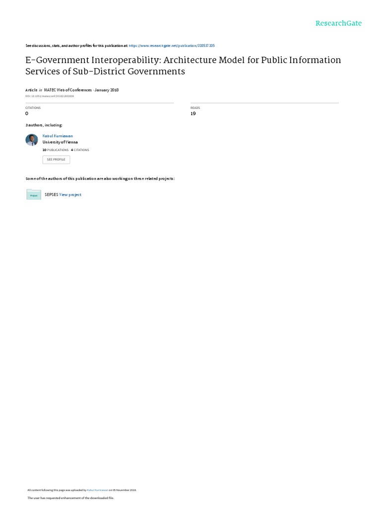 E GovernmentInteroperabilityArchitecture | PDF | E Government | Interoperability