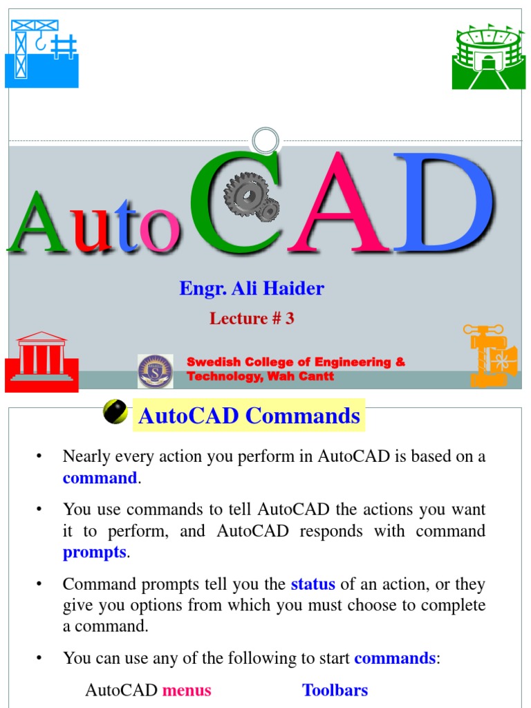 Lecture 3.Ppt AUTOcad | PDF | Geometry | Teaching Mathematics