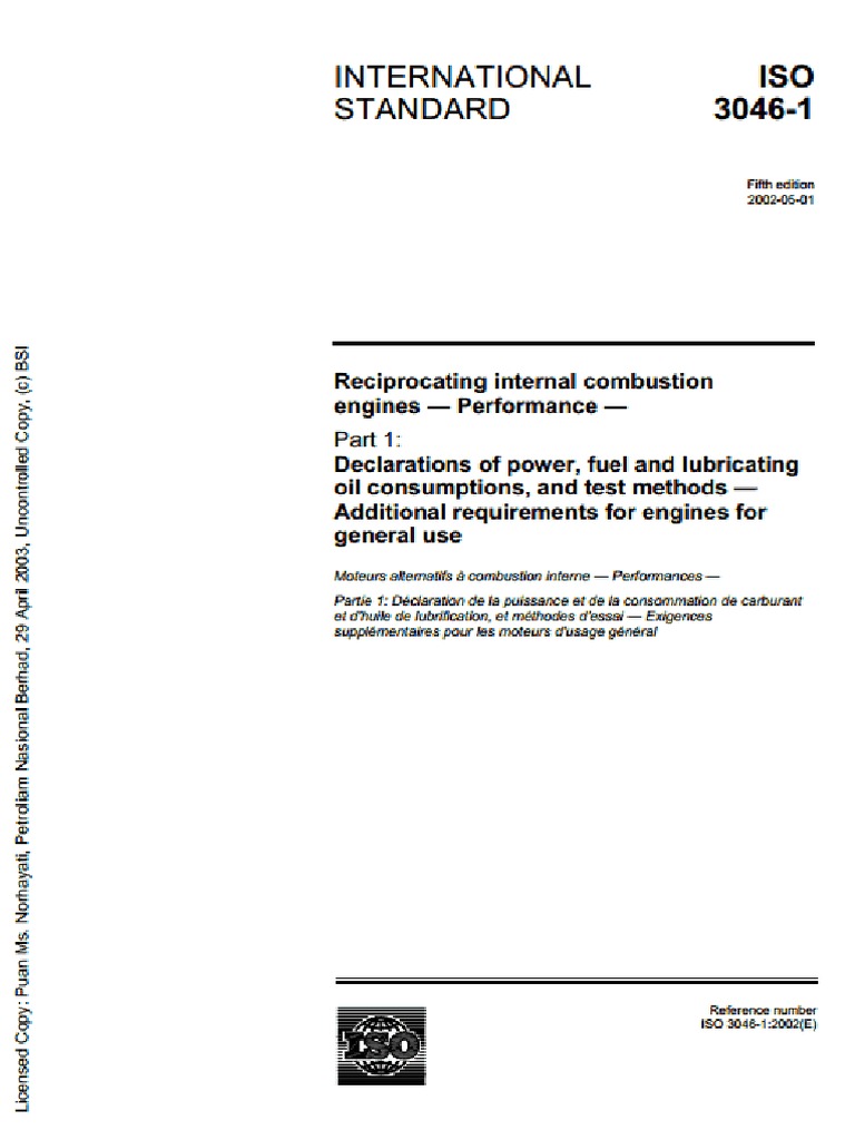 Iso 3046 1 2002 PDF | PDF