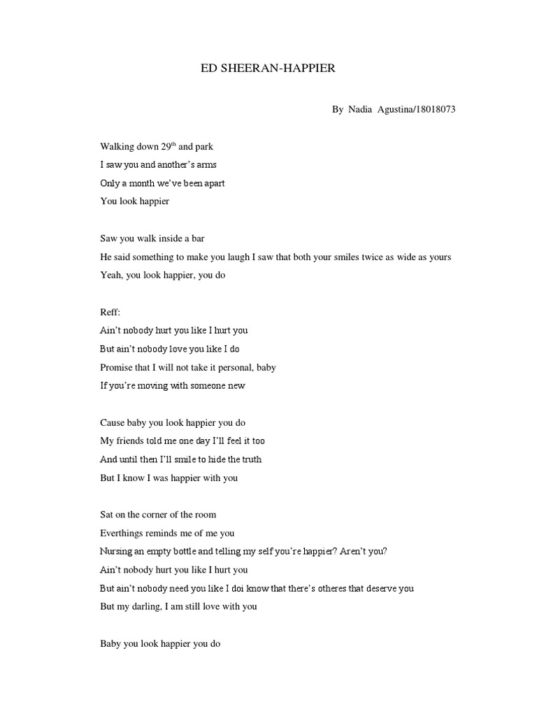 ED Sheeran | PDF | Self-Improvement | Poetry