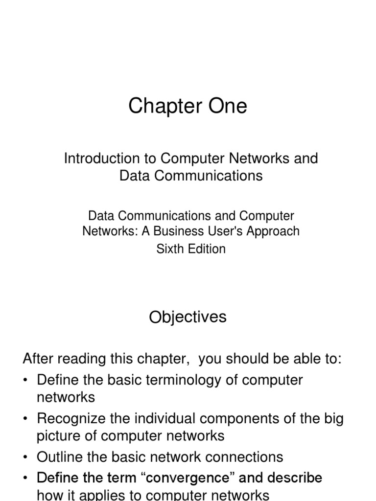 Chapter One: Introduction To Computer Networks and Data Communications | PDF | Osi Model ...