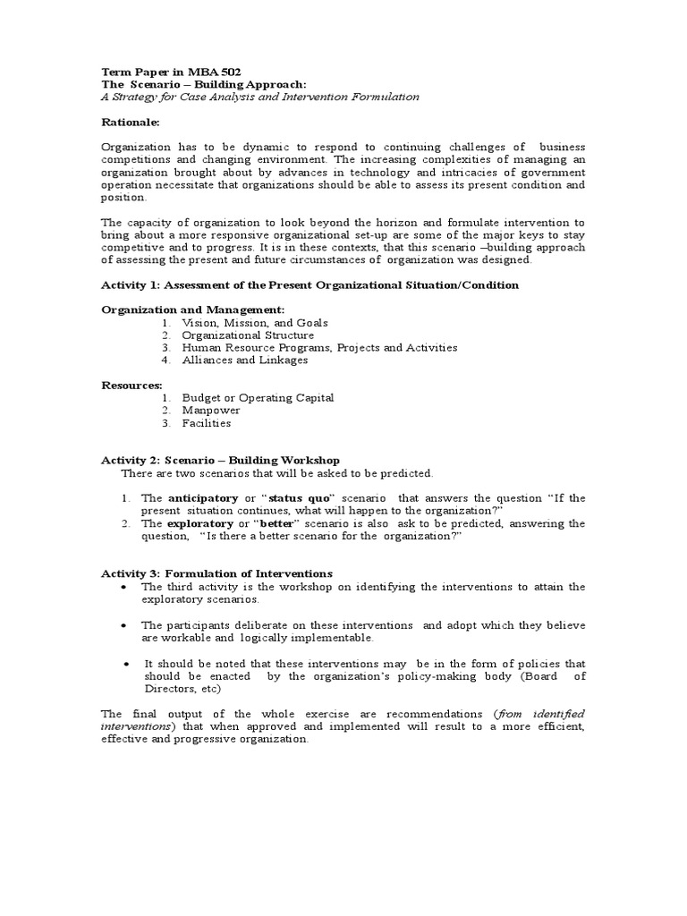 A Strategy For Case Analysis and Intervention Formulation | PDF