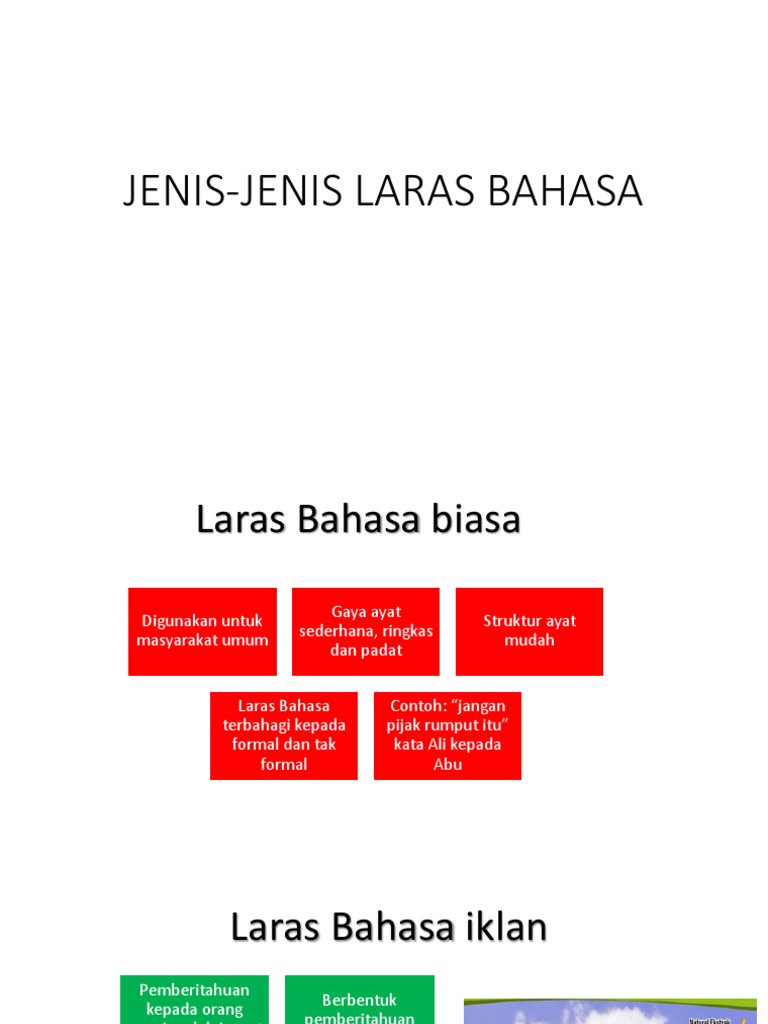 Jenis-Jenis Laras Bahasa | PDF