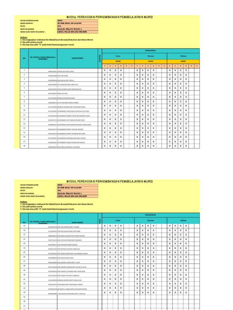 Modul Perekodan Perkembangan Pembelajaran Murid | PDF