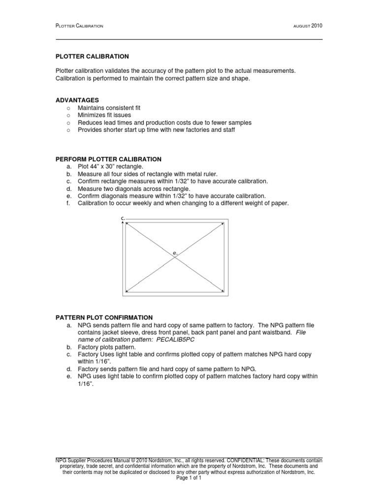 Plotter Calibration 8.27.10 | PDF