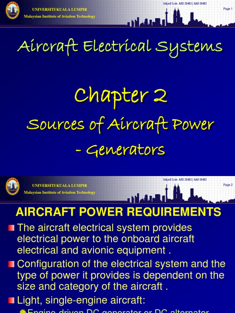 Aircraft Electrical System Chapter 2 - Generator Rev 1.1 | PDF ...