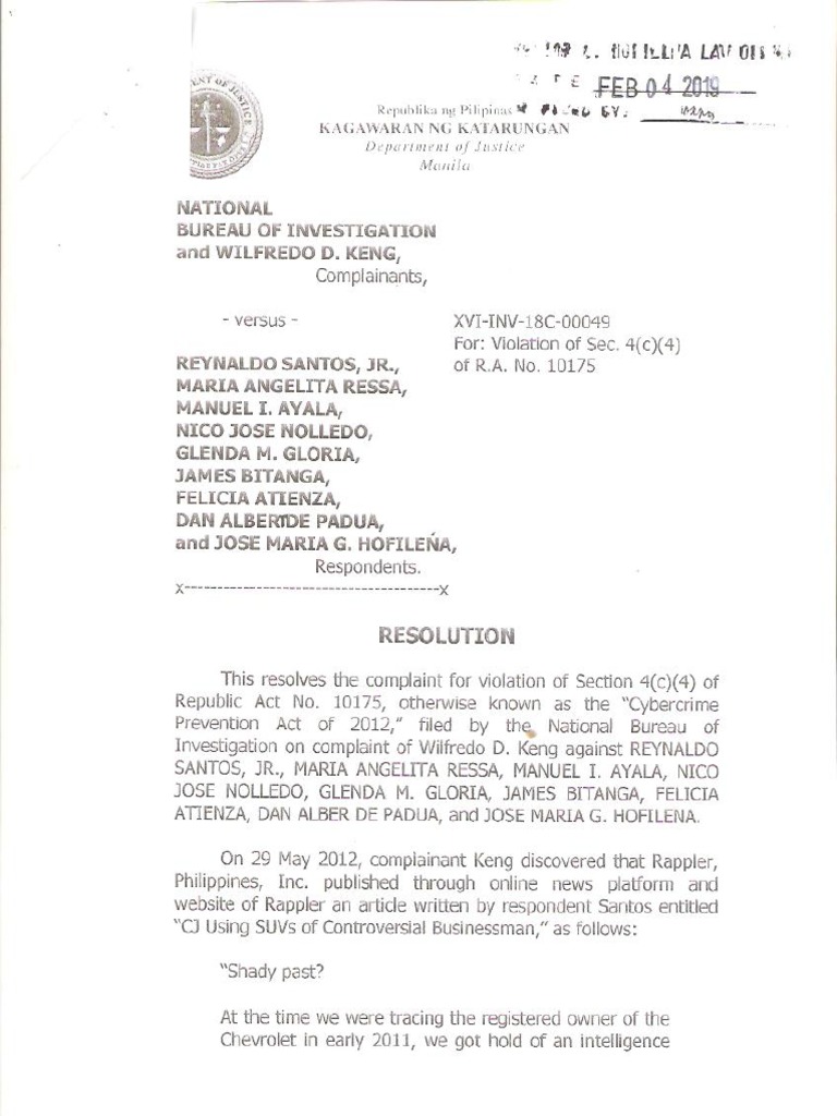 DOJ Resolution PDF | PDF