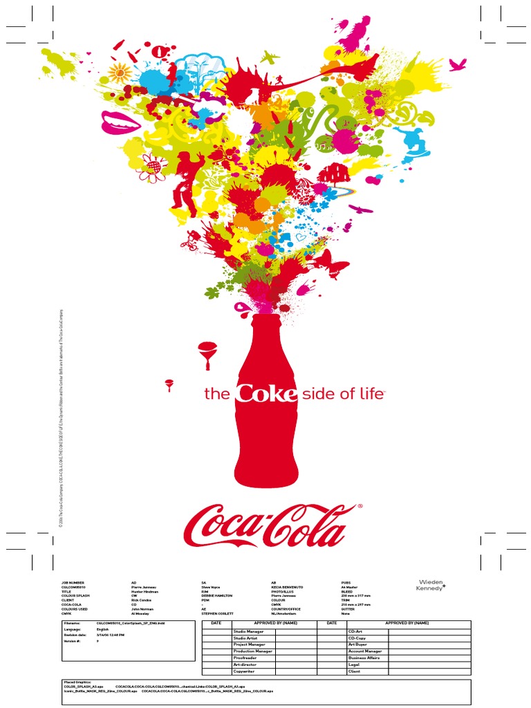 Coca-Cola Color Splash PDF | PDF | Drink | Coca Cola