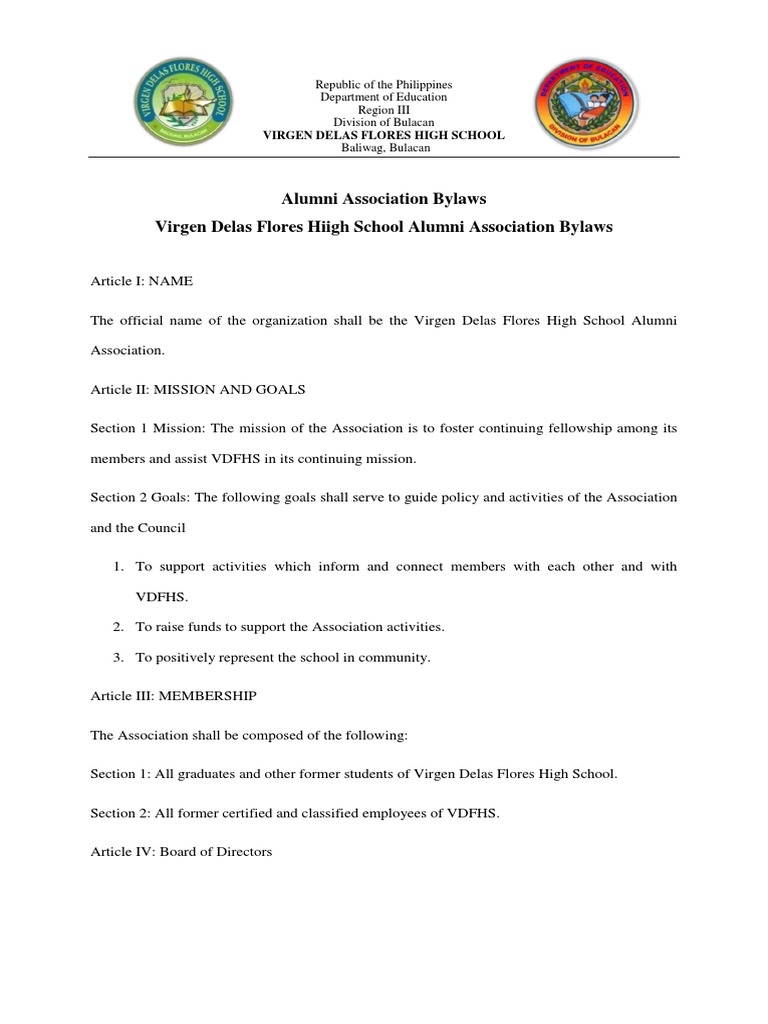 Alumni Association Bylaws | PDF | Board Of Directors | Social Institutions