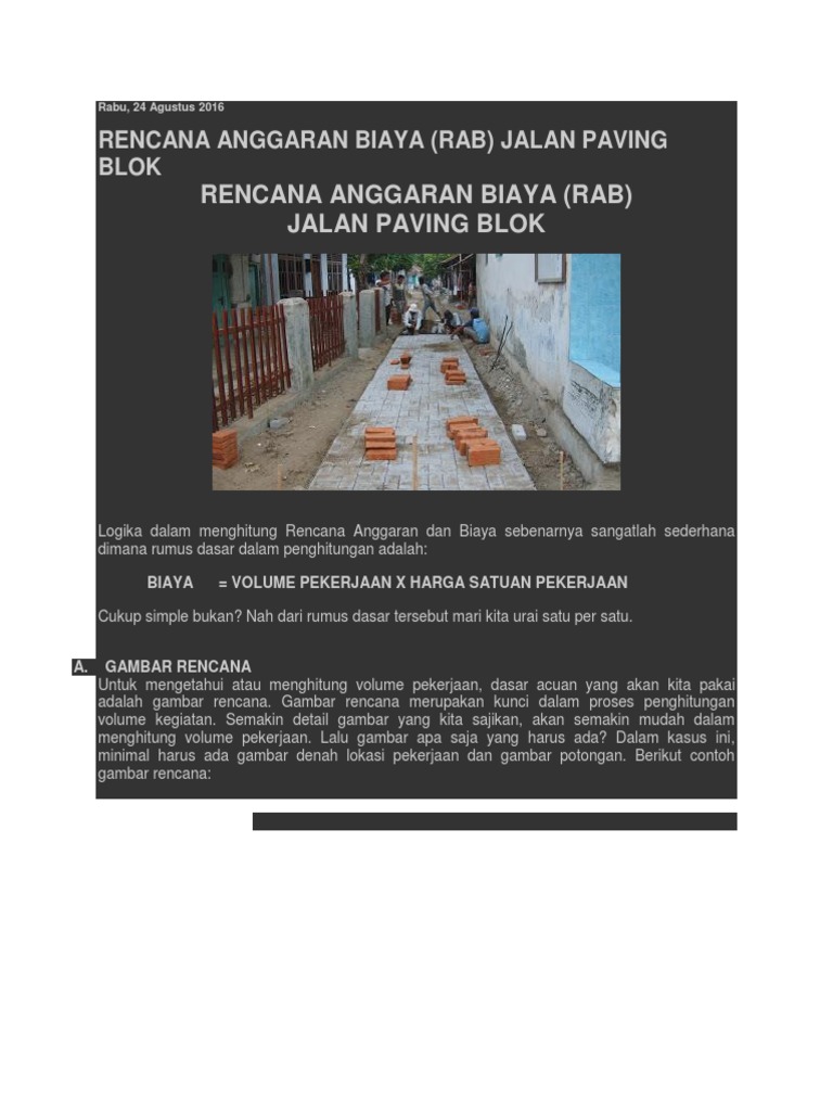 Pemasangan Paving Block | PDF