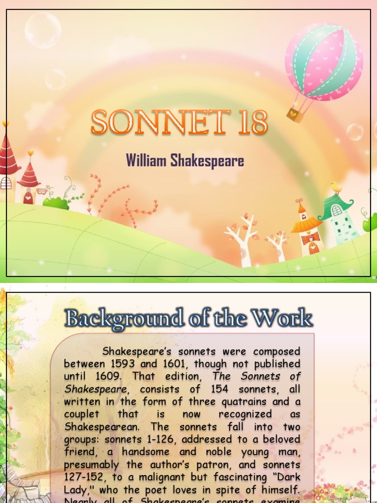 Sonnet 18 | PDF | Shakespeare's Sonnets | William Shakespeare