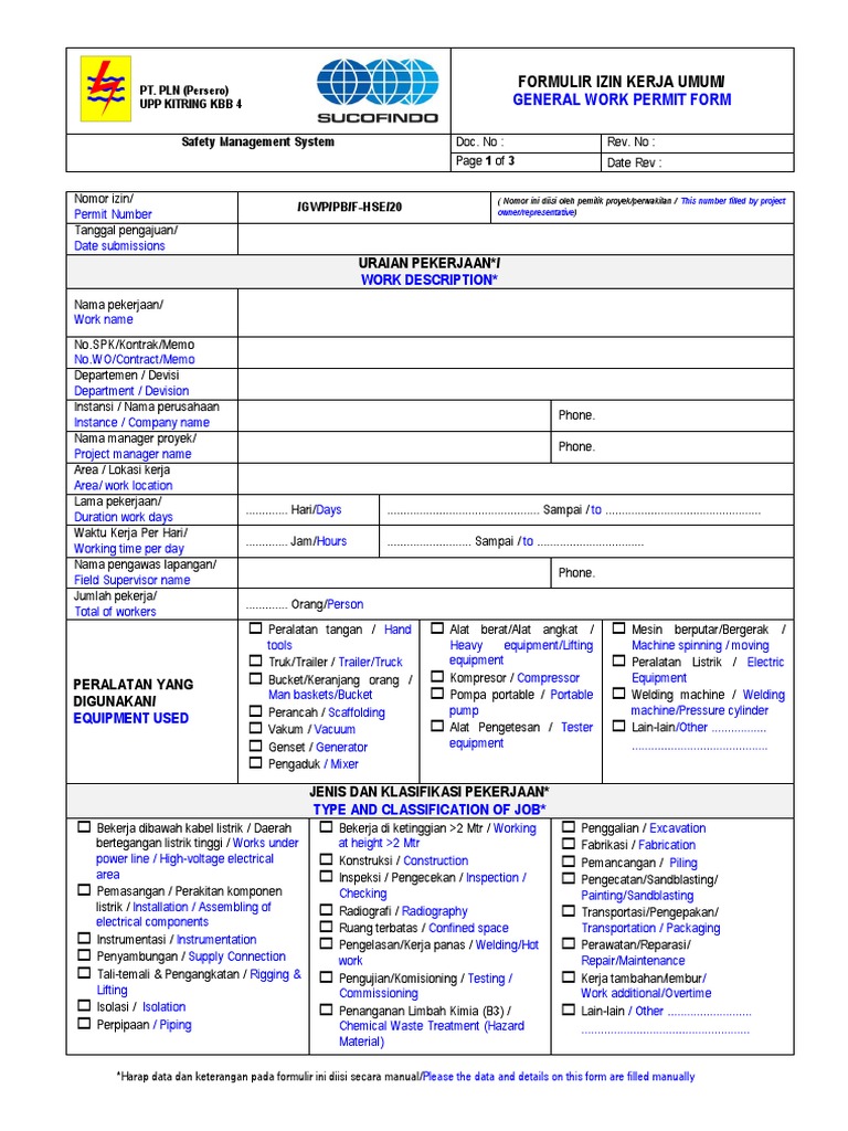 Work Permit | PDF | Safety | Nature