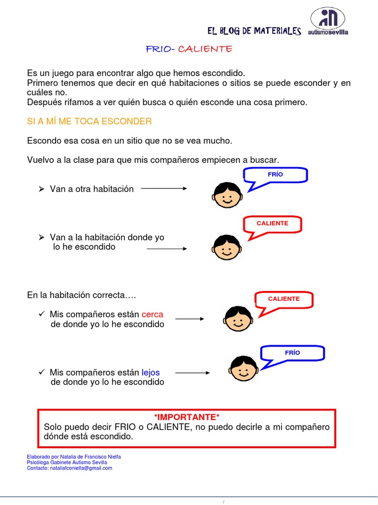 Juego de Frío y Caliente para Niños | PDF