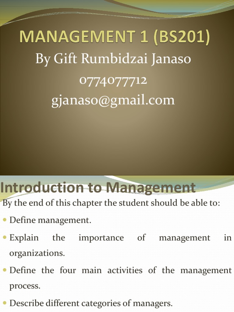 The World of Management | PDF | Leadership | Goal