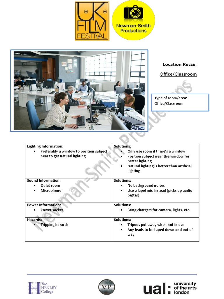 Location Recce:: Office/Classroom | PDF