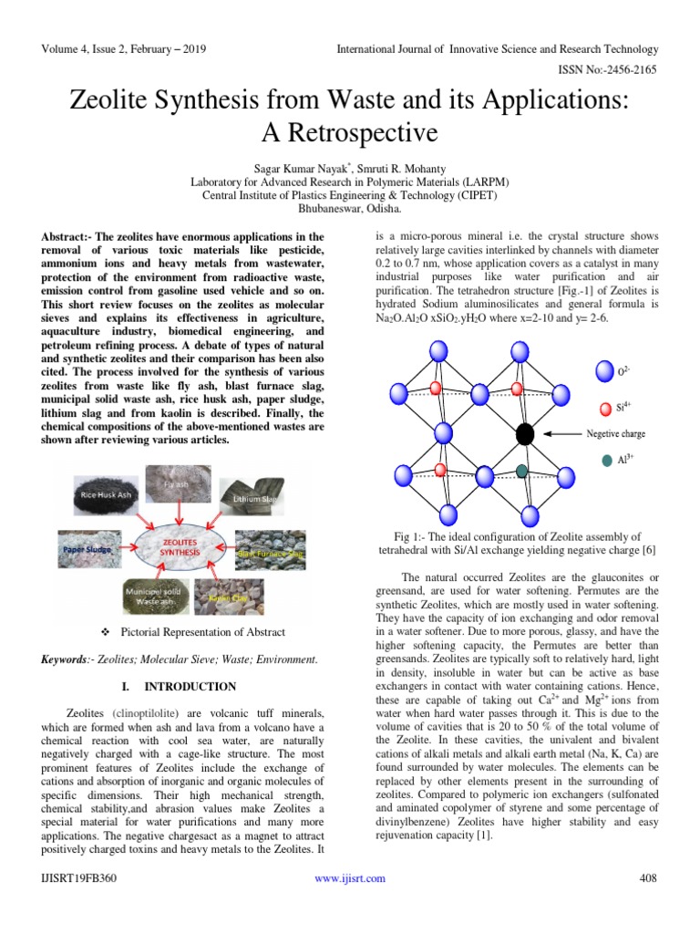 Zeolite Synthesis and Applications Review | PDF | Zeolite | Adsorption