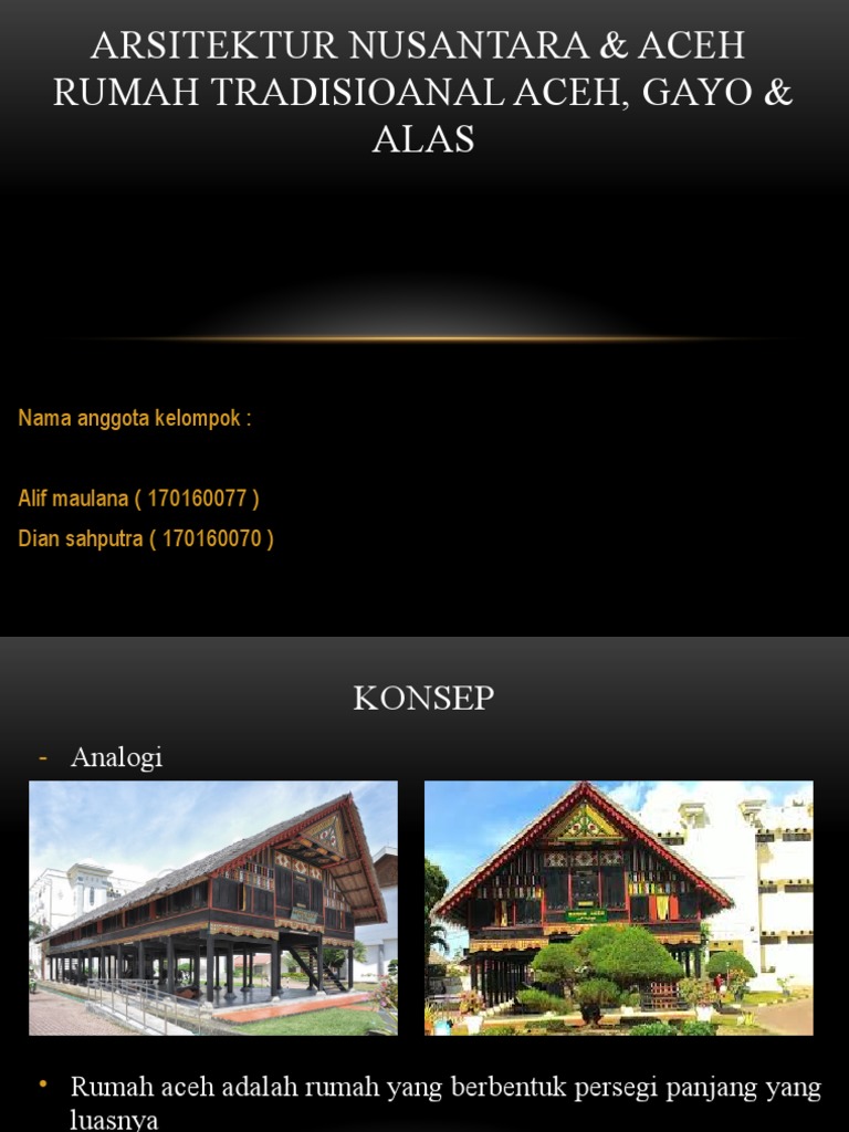Arsitektur Rumah Adat Aceh | PDF