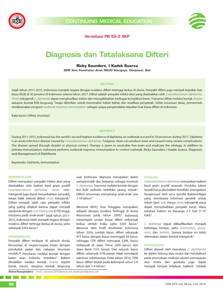 Diagnosis dan Tatalaksana Difteri: Panduan Lengkap tentang Penyakit ...