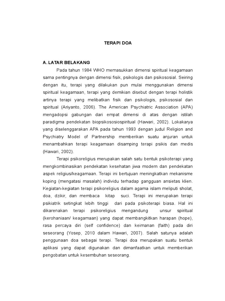 Terapi Doa | PDF | Pengembangan Diri