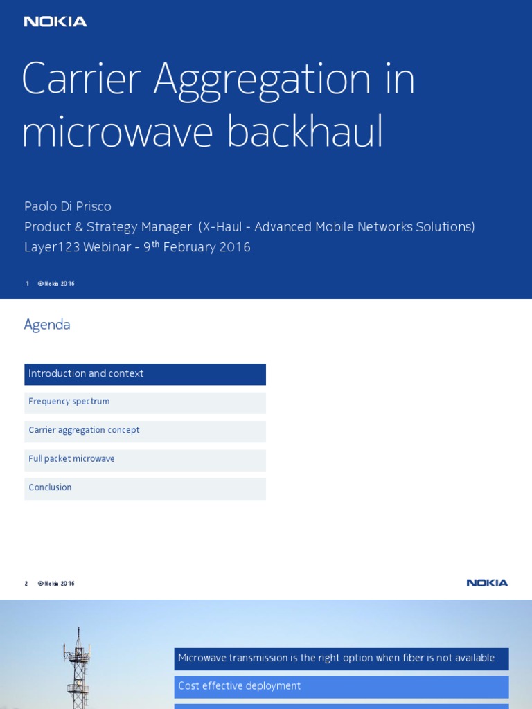 Nokia-Carrier Aggregation in Microwave Backhaul | PDF | Microwave ...