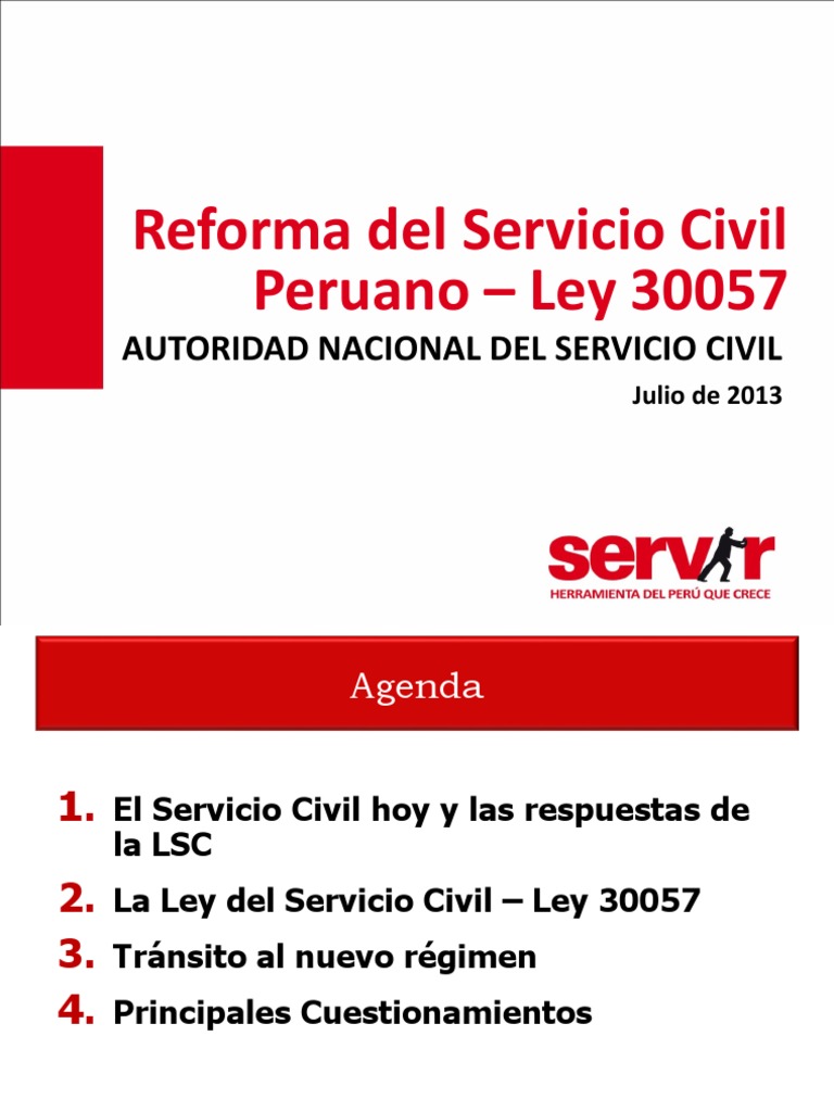 Ley Servir | PDF | Servicio Civil | Sindicato