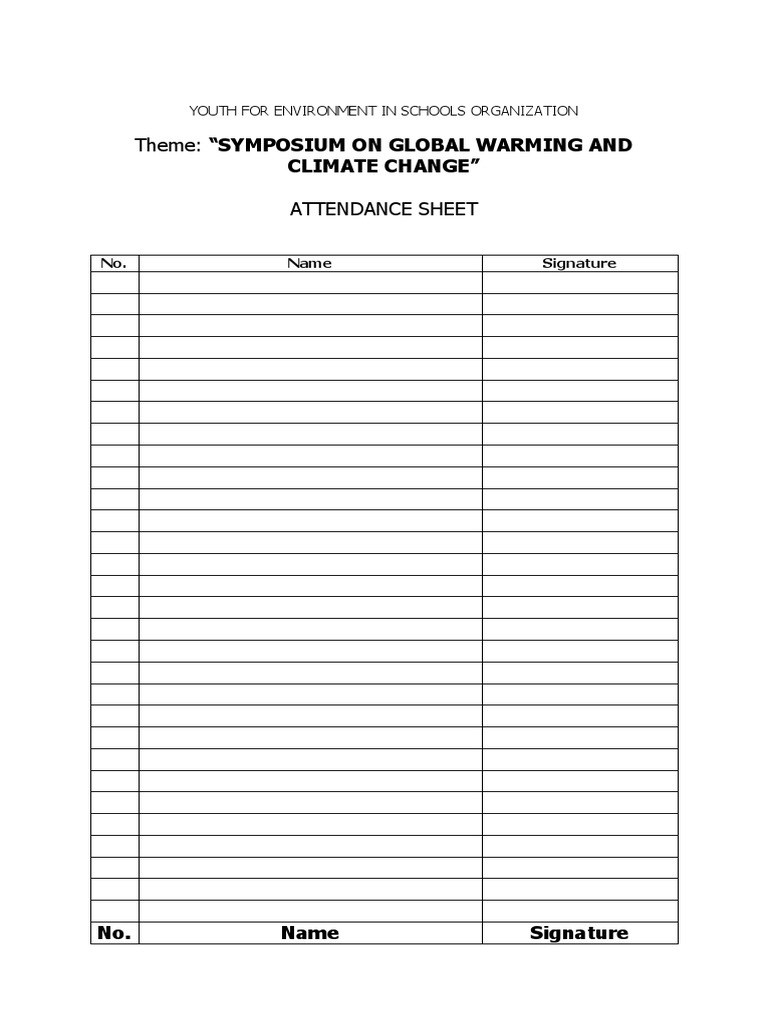 Attendance Sheet - Science | PDF