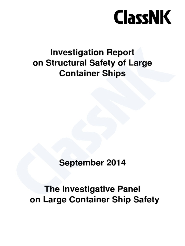 Investigation Report On Structural Safety of Large Container Ships EN ...
