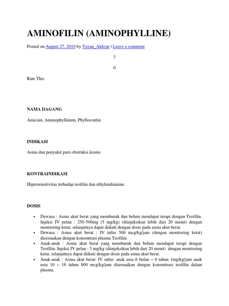 AMINOFILIN | PDF