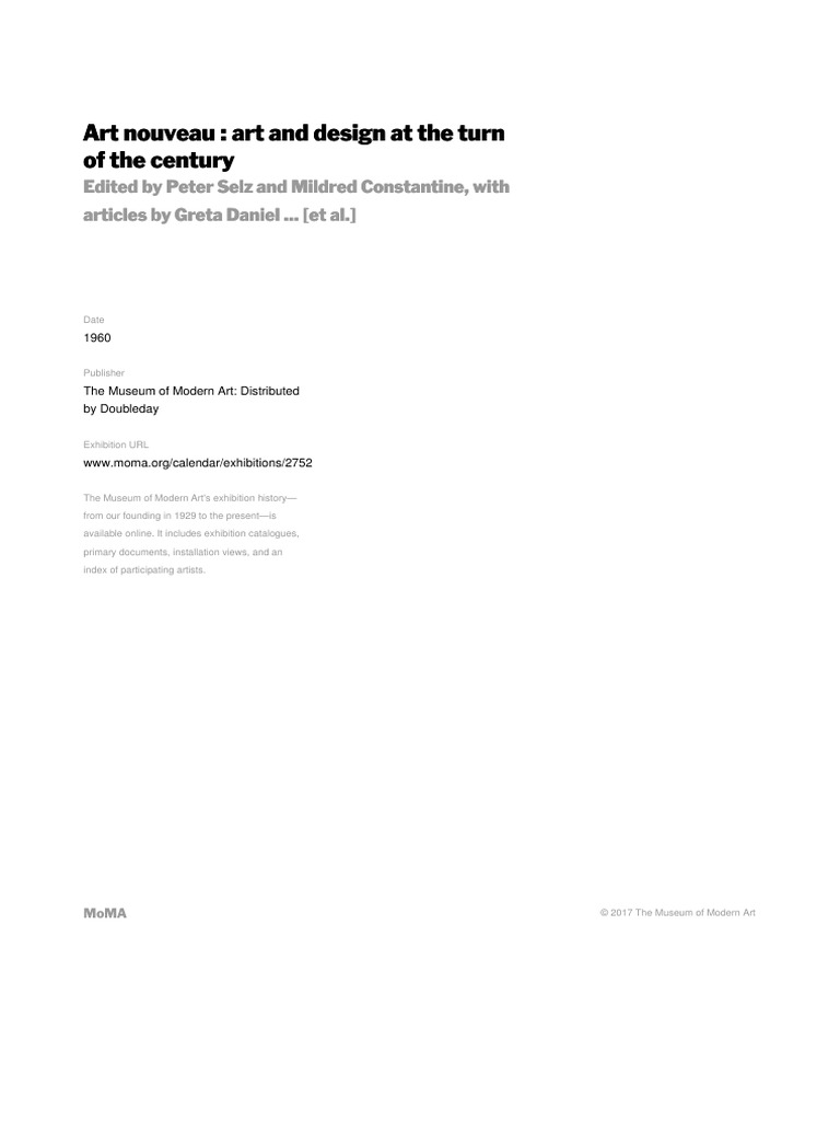 Art Nouveau-Art and Design at The Turn of The Century PDF | PDF | Art ...