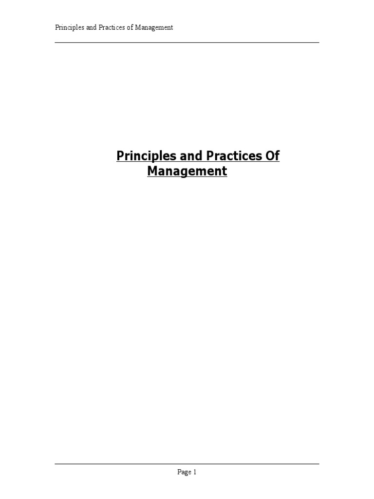 Principles and Practices of Management | Download Free PDF | Retail ...