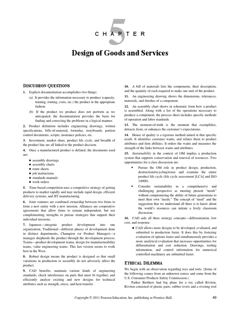 Chapter 5 - Product Design PDF | PDF | Life Cycle Assessment | Product Lifecycle