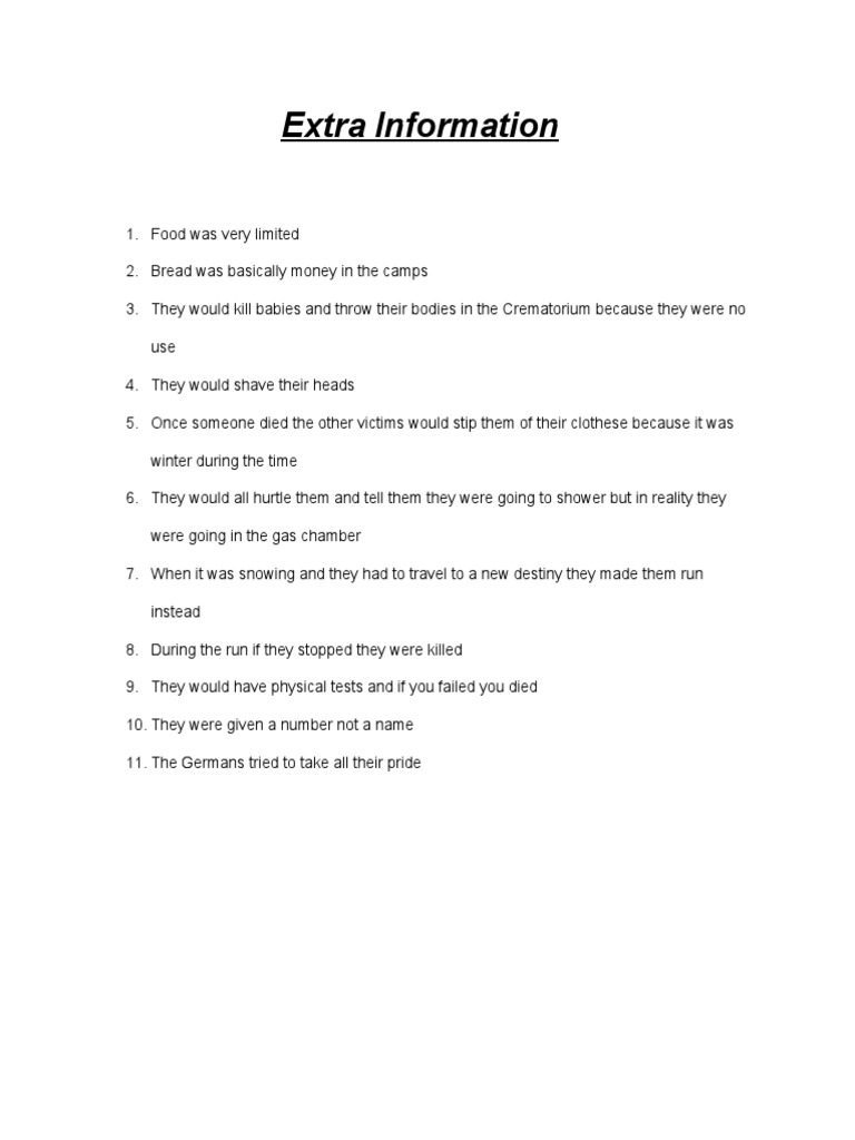 Extra Information 2 | PDF | History