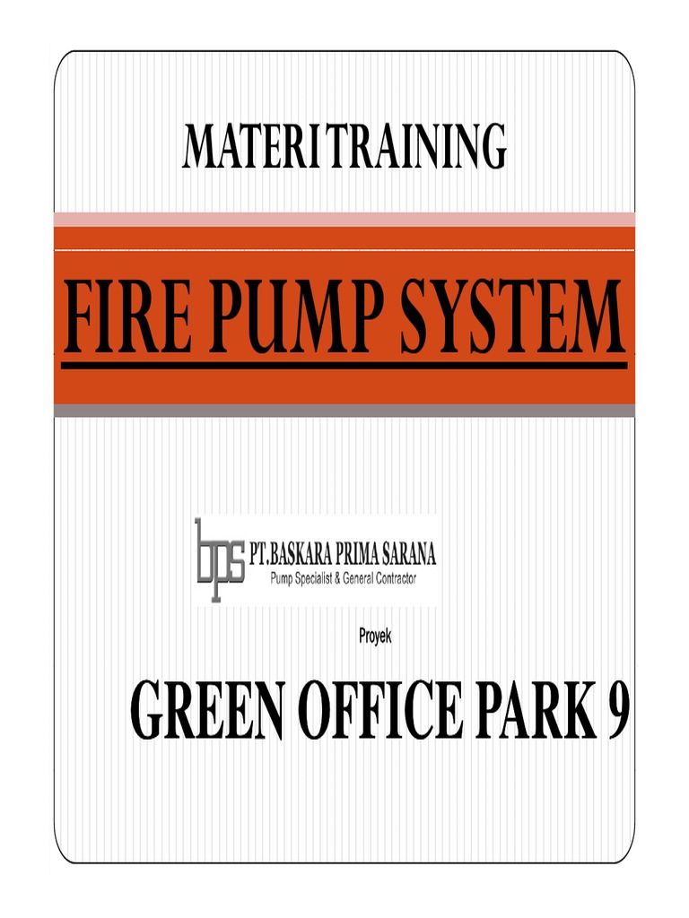 Materi Training Fire Pump TORNATECH JP-IPD | PDF