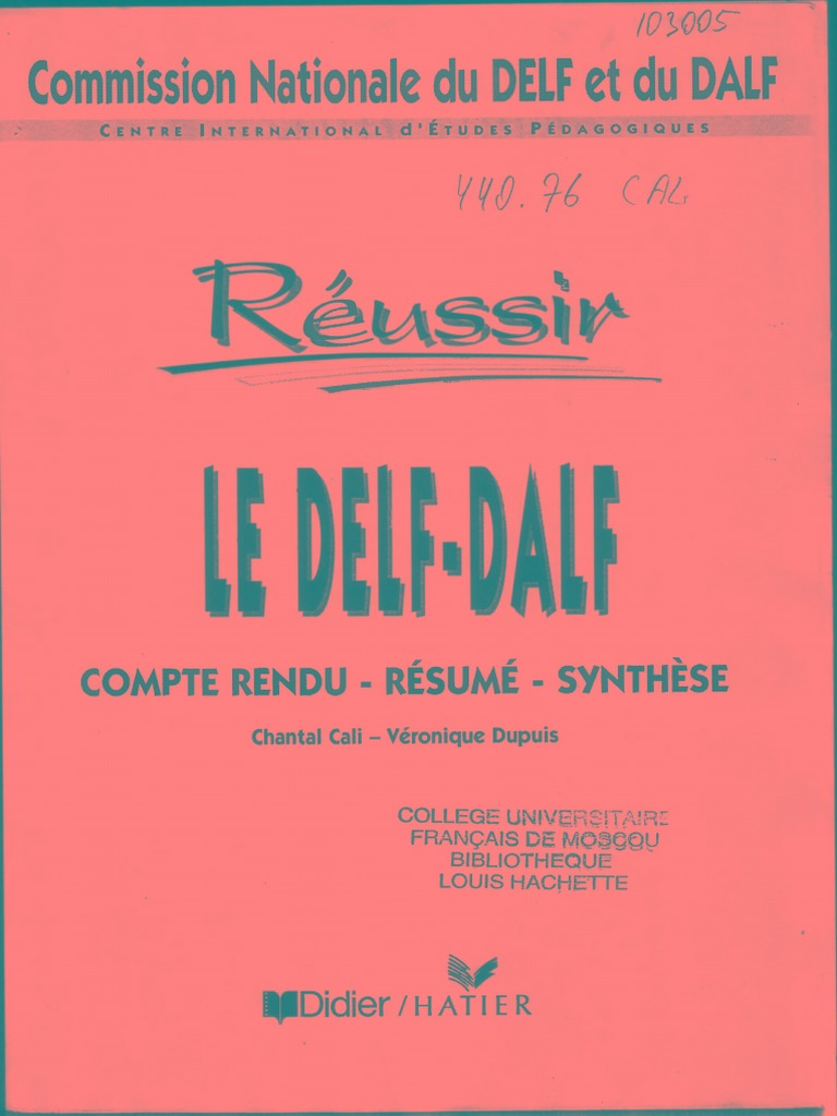 Reussir Le DELF-DALF PDF | PDF