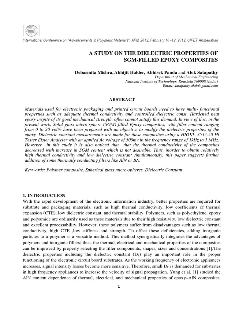 Full Paper APM 2012 68 | PDF | Composite Material | Dielectric