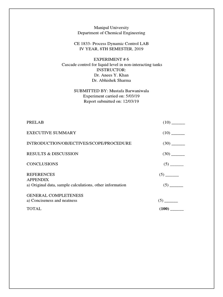 PDC Lab 8 | PDF | Control Theory | Systems Theory