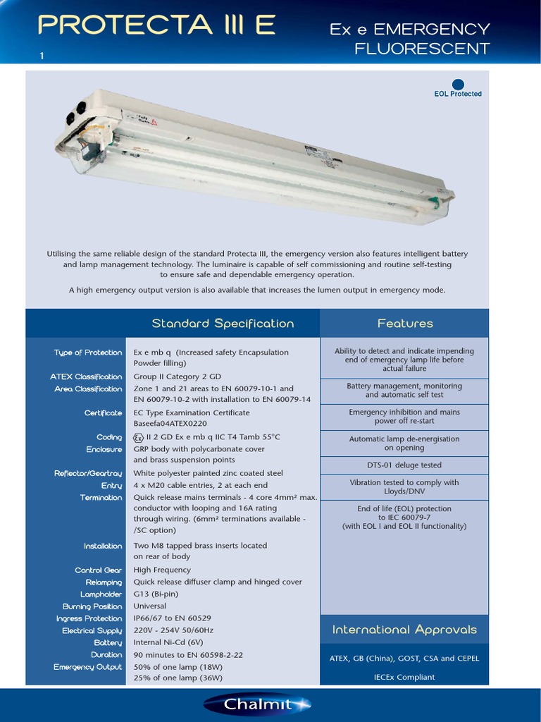 CHL Protecta III Emergency | PDF | Electrical Wiring | Electrical Engineering