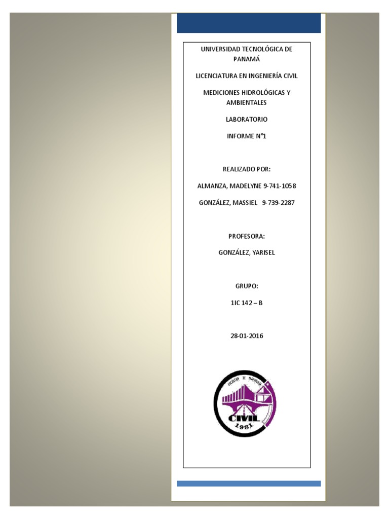 LAB 4 Mediciones Hidrológicas | PDF | Ph | Laboratorios