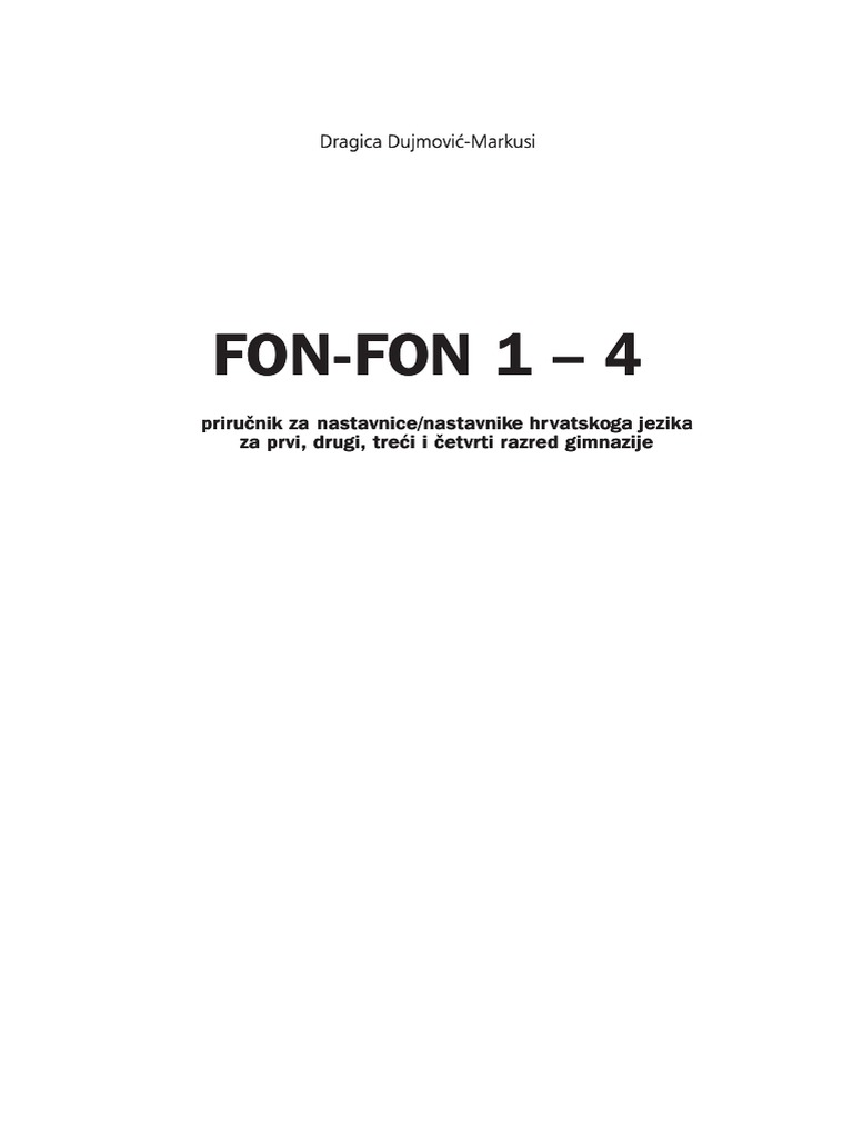 Fon Fon 1 4 Prir SV 1 PDF | PDF