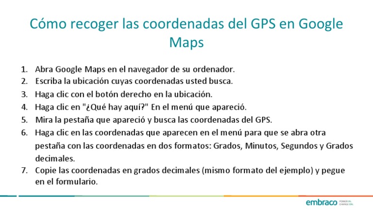 Cómo Recoger Las Coordenadas Del GPS en Google Maps | PDF