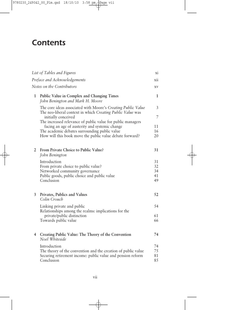 Creating Public Value in Complex and Changing Times | PDF | Public ...