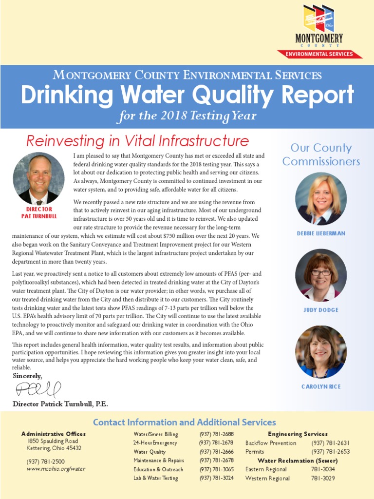 2019 Montgomery County Drinking Water Quality Report | PDF | Aquifer ...