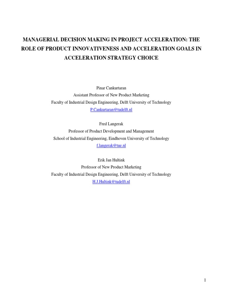 Accelerated Product Development | PDF | New Product Development ...