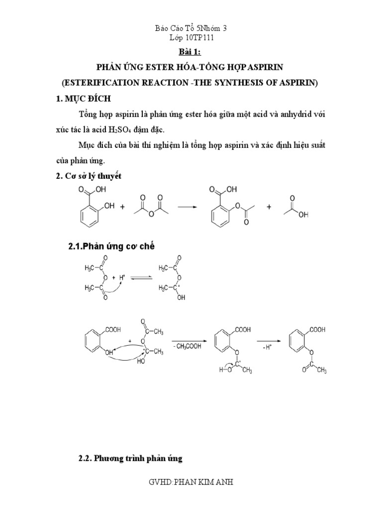 Bao Cao Thi Nghiem Hoa Huu Co | PDF