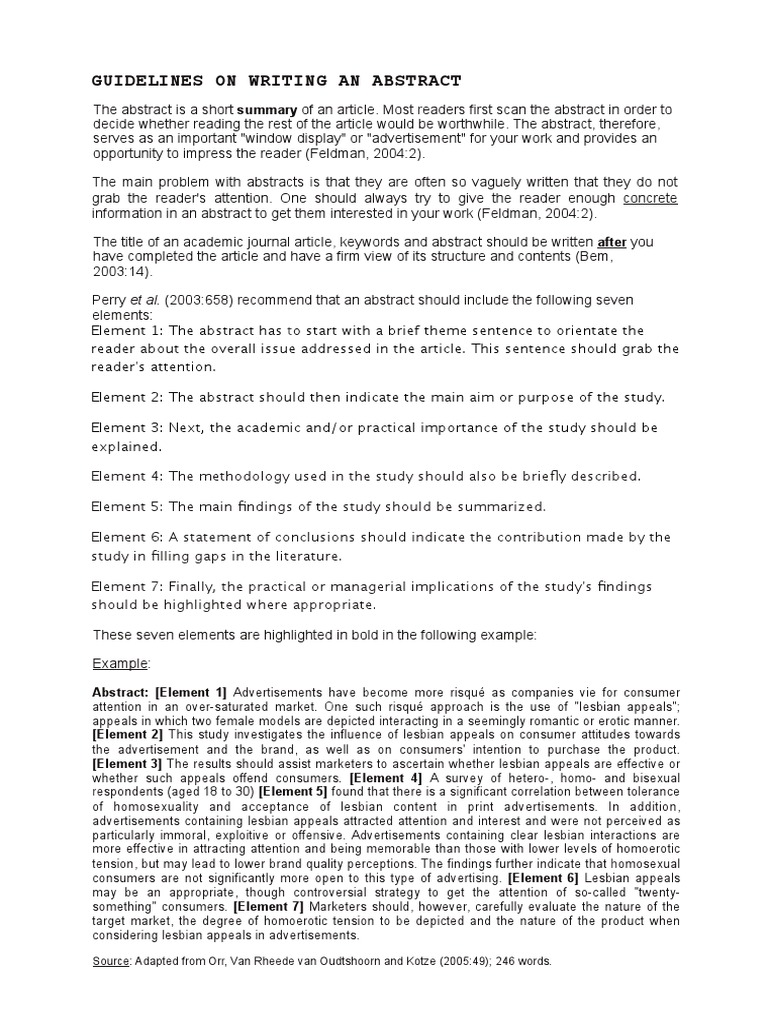 Abstract and Key Words | PDF | Abstract (Summary) | Advertising