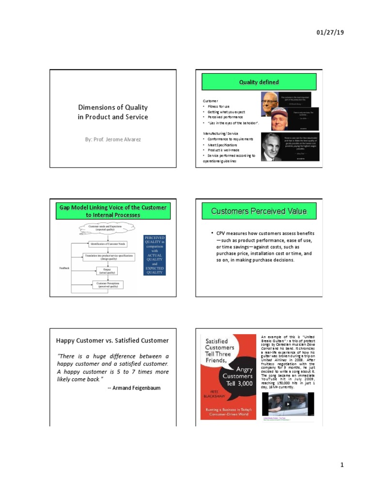 Dimensions of Quality | PDF | Business | Cognitive Science